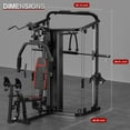 SunHome Multifunction Home Gym, Smith Machine with 138LB Weight Stack ...