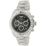 Invicta Men's 6749 Vintage Silver Dial Black Leather Watch - Walmart.com