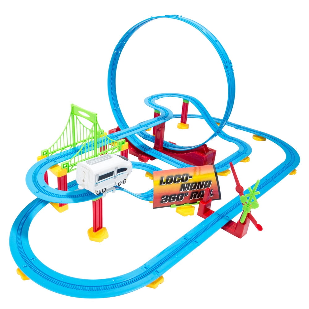 Battery Operated High Speed Train Roller Coaster Loop Race Track Set ...