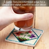 Thirstystone "Tulip Trio" Quilt Design Single Tumbled Tile Coaster ...