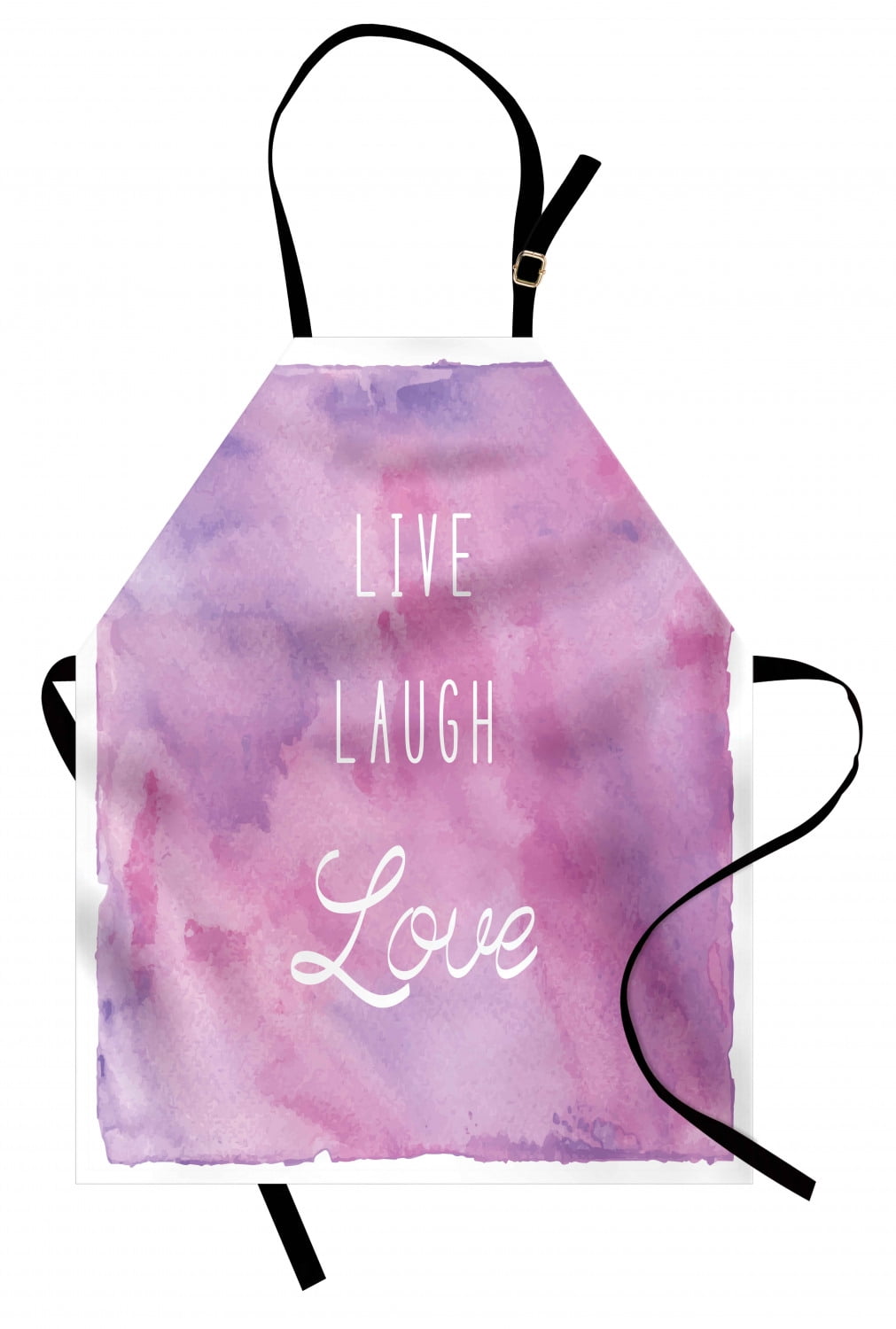 Live Laugh Love Apron Dreamy Watercolors Brushstrokes with Positive ...