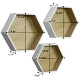 Sorbus Floating Hexagon Shelves - Hexagon Frame Design for Photos ...