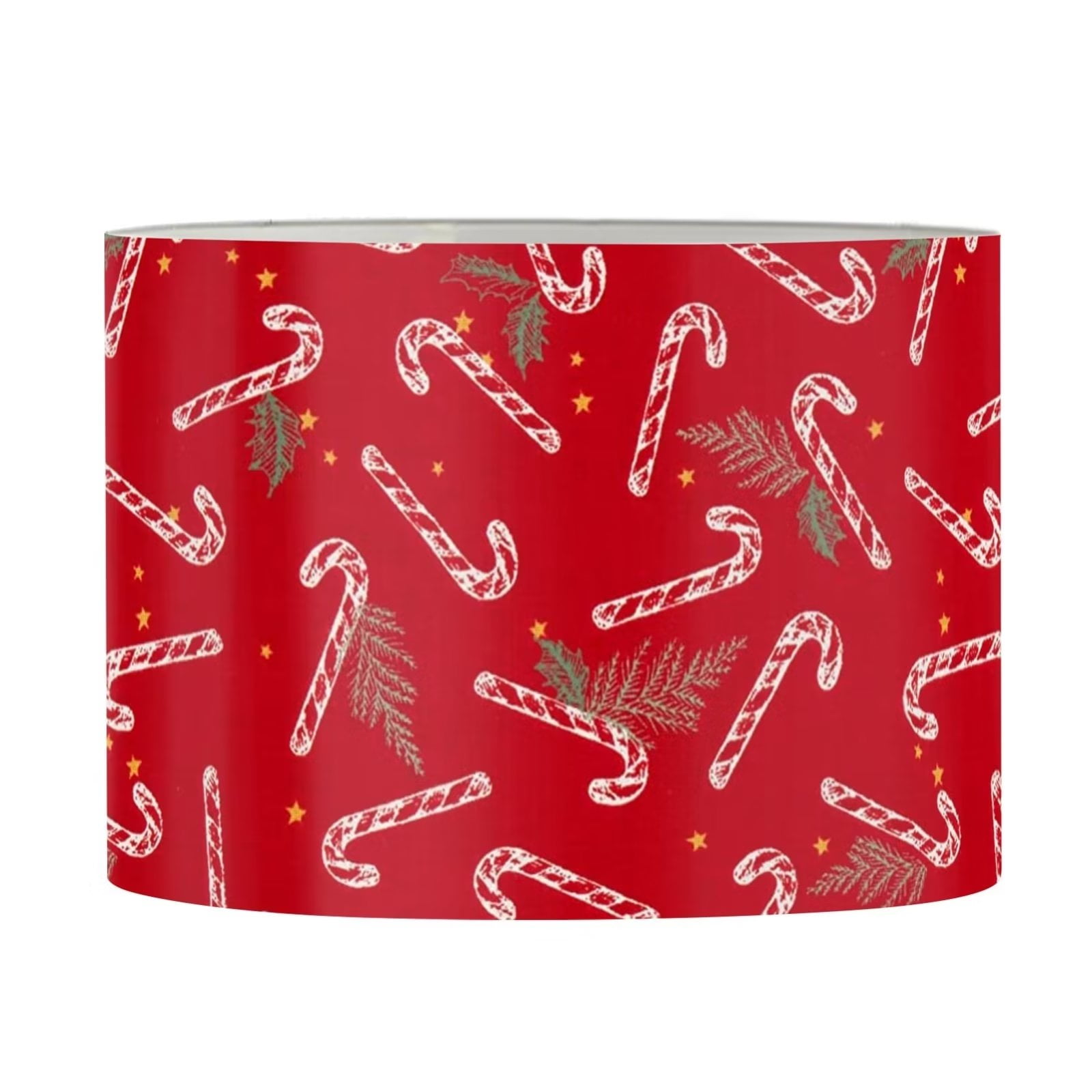 NETILGEN Drum Lampshades Traditional Christmas Candy Canes Lamp Shade ...