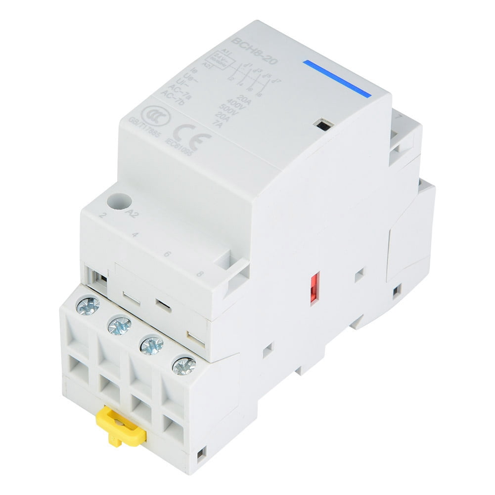 Contactor de CA doméstico 4P 4NO 20A Montaje en riel DIN (220 V/230 V ...