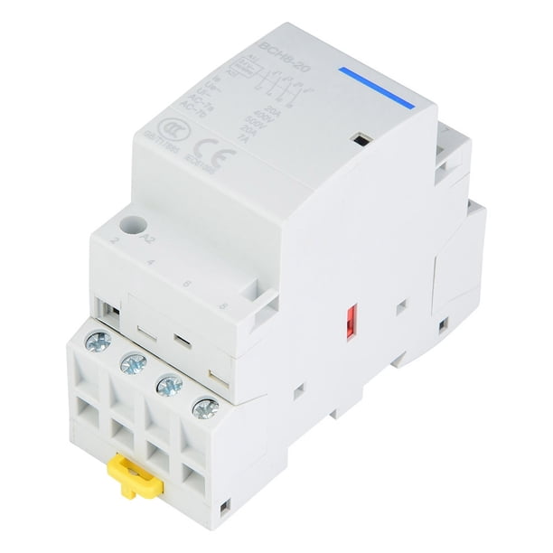 Contactor de CA doméstico 4P 4NO 20A Montaje en riel DIN (24 V ...