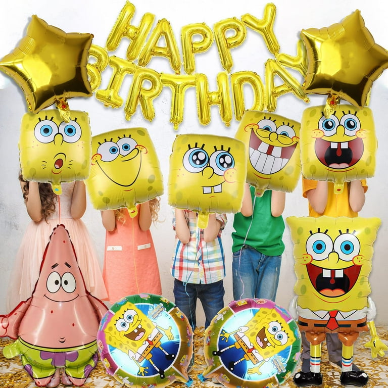 Spongebob With Balloons For Party Decorations 9Pcs Spongebob