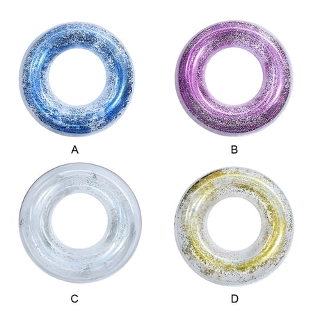 kurtrusly Transparent Glitter Pool Ring Swimming Inflatable Tube Boys ...