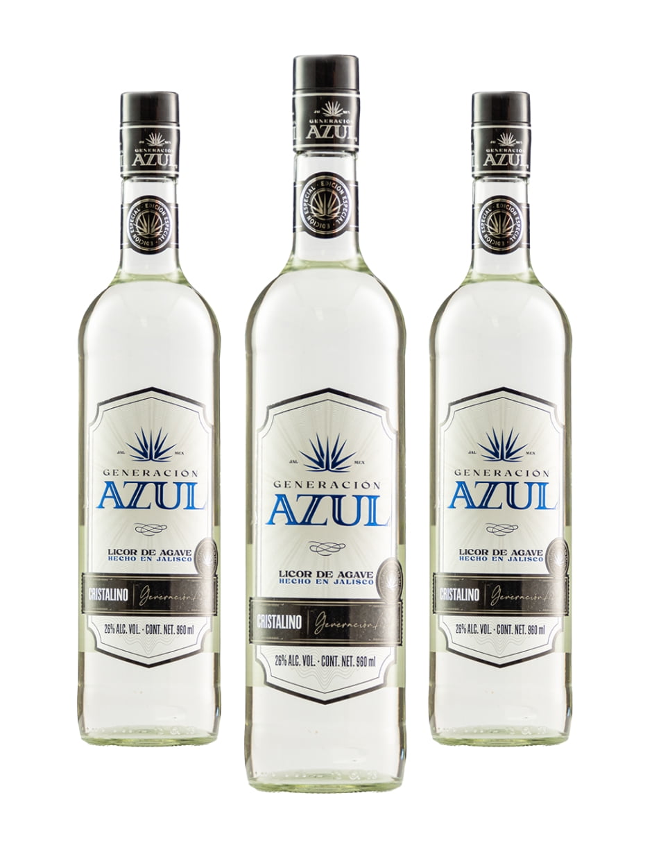 Tripack Licor de Agave Generación Azul Cristalino 960 Ml | Walmart en línea