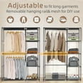 HONEIER Portable Closet, Metal Garment Rack with 5 Shelves, 2 Rods ...