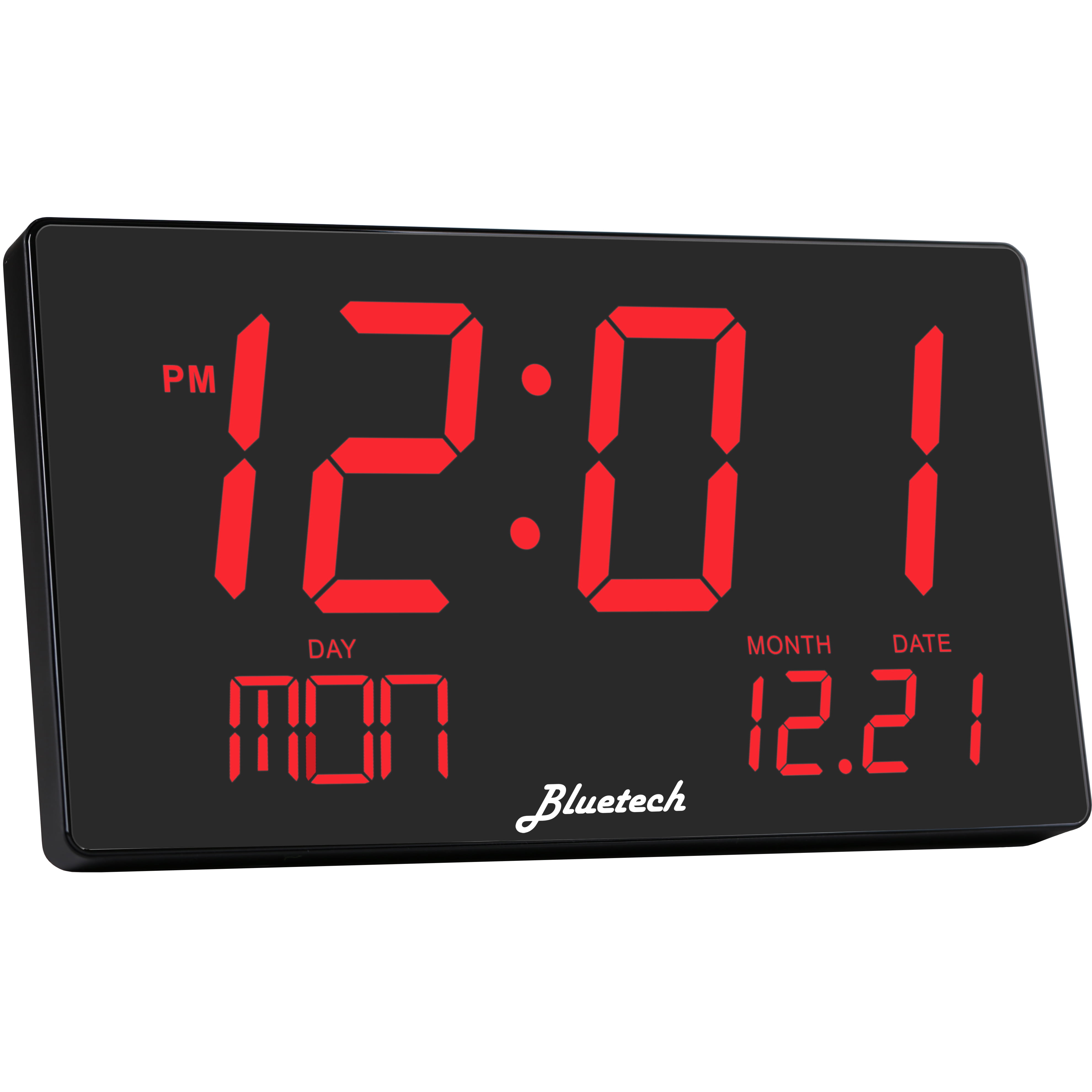 Bluetech Oversized LED Clock- Extra Large Display, Easy To Read 3 Inch ...