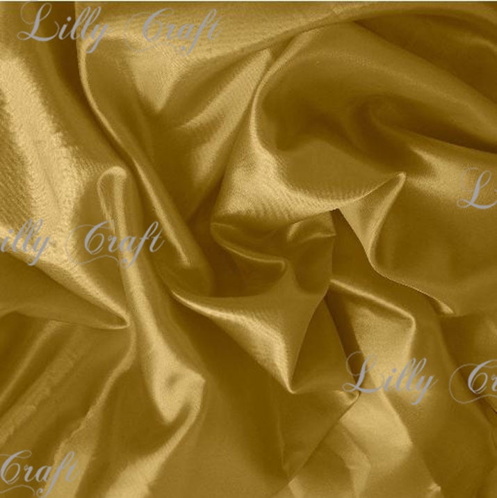Gold Charmeuse Satin Fabric 58”/60” Inches Wide - Sold By The Yard - Walmart.com