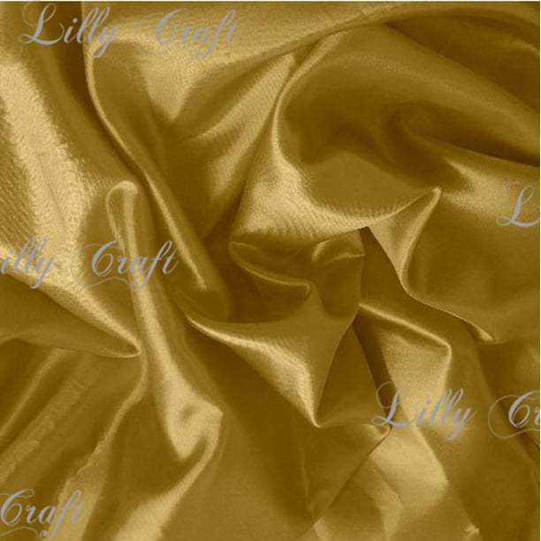 Gold Charmeuse Satin Fabric 58”/60” Inches Wide - Sold By The Yard - Walmart.com - Walmart.com