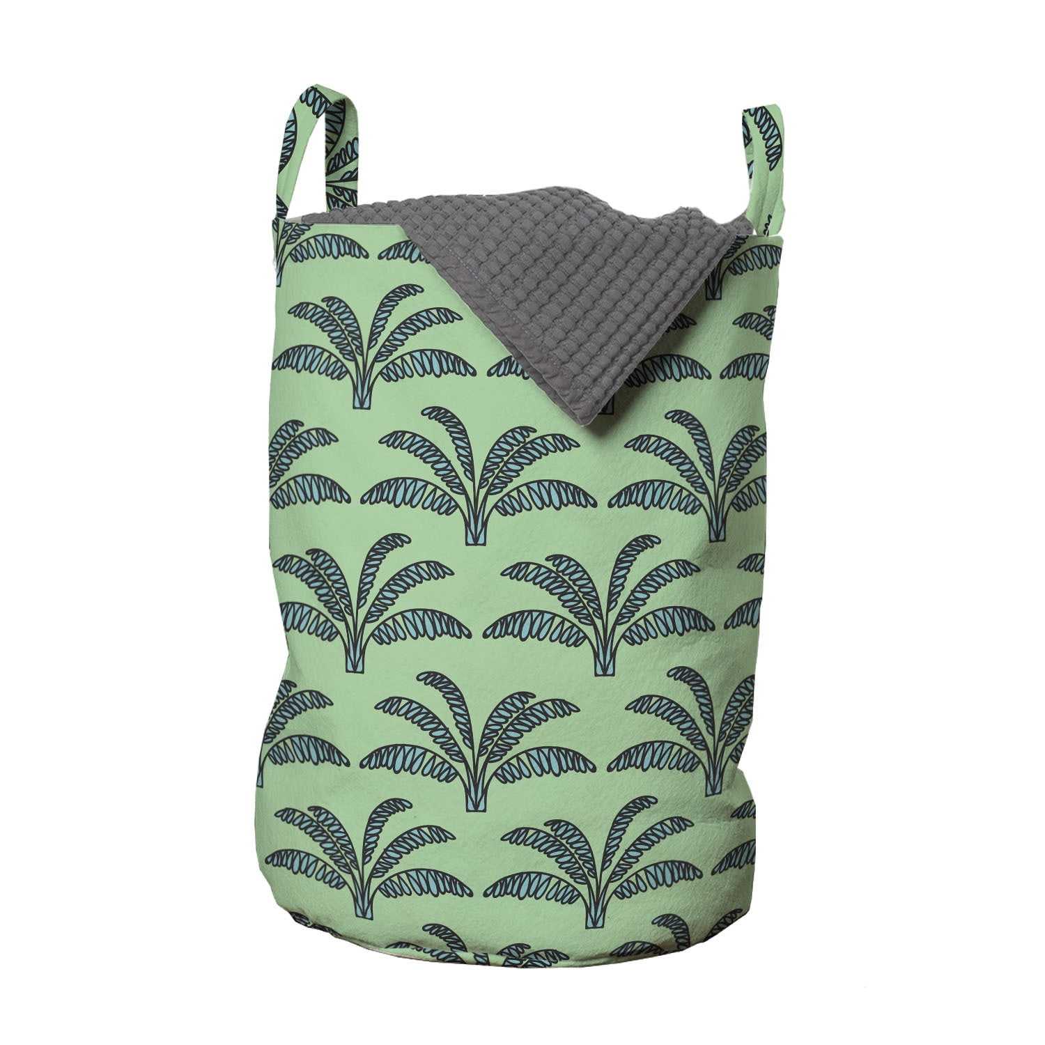 Tropical Laundry Bag, Exotic Coconut Palm Trees Pattern Island Jungle ...