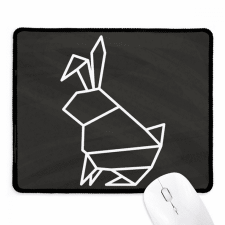 Origa Rabbits Geometric Shape Mousepad Stitched Edge Mat Rubber Gang ...
