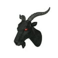 Zeckos Black Resin Goat Bust Wall Sculpture Home Décor 16 inch ...
