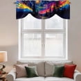 Abstract Starry Sky Tie Up Valances Curtain, Path Forest Dreamy ...