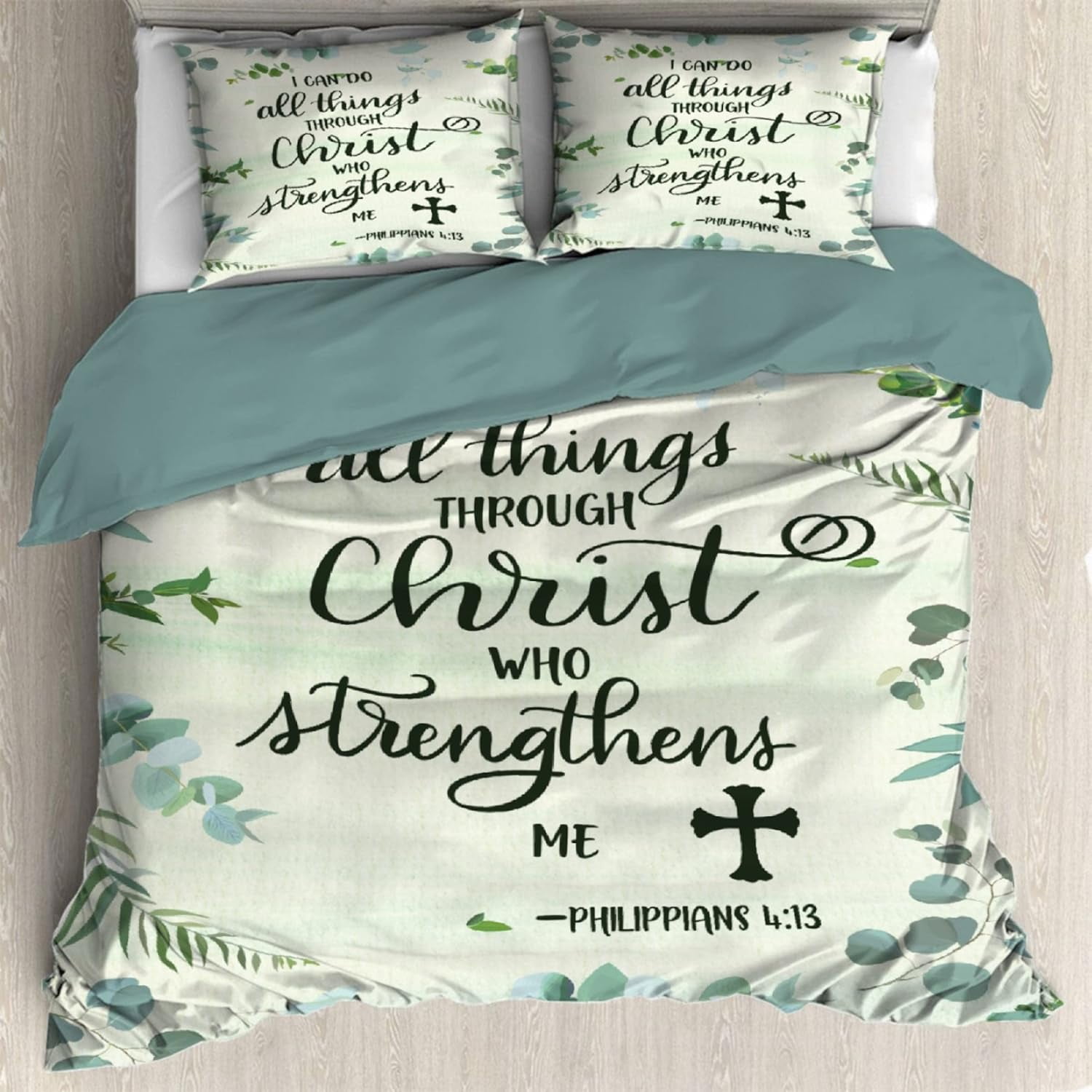 Verse I Can Do All Things Funda Nórdica Queen 90 x 90 en Ultra Suave ...