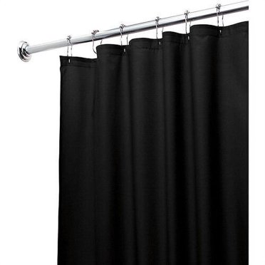 Jakooz Heavy Duty Waterproof Roll-Up Shower Curtain, Weighted Hem ...