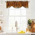 Brown Tiger Skin Tie Up Valance Curtains Abstract Farm Brown Tiger ...