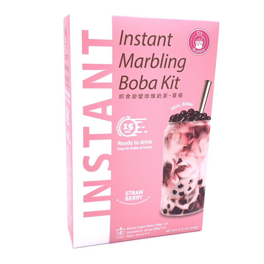 O’S Instant Marbling Boba Kit - Strawbey Flavor 8.47oz/(4packs ...