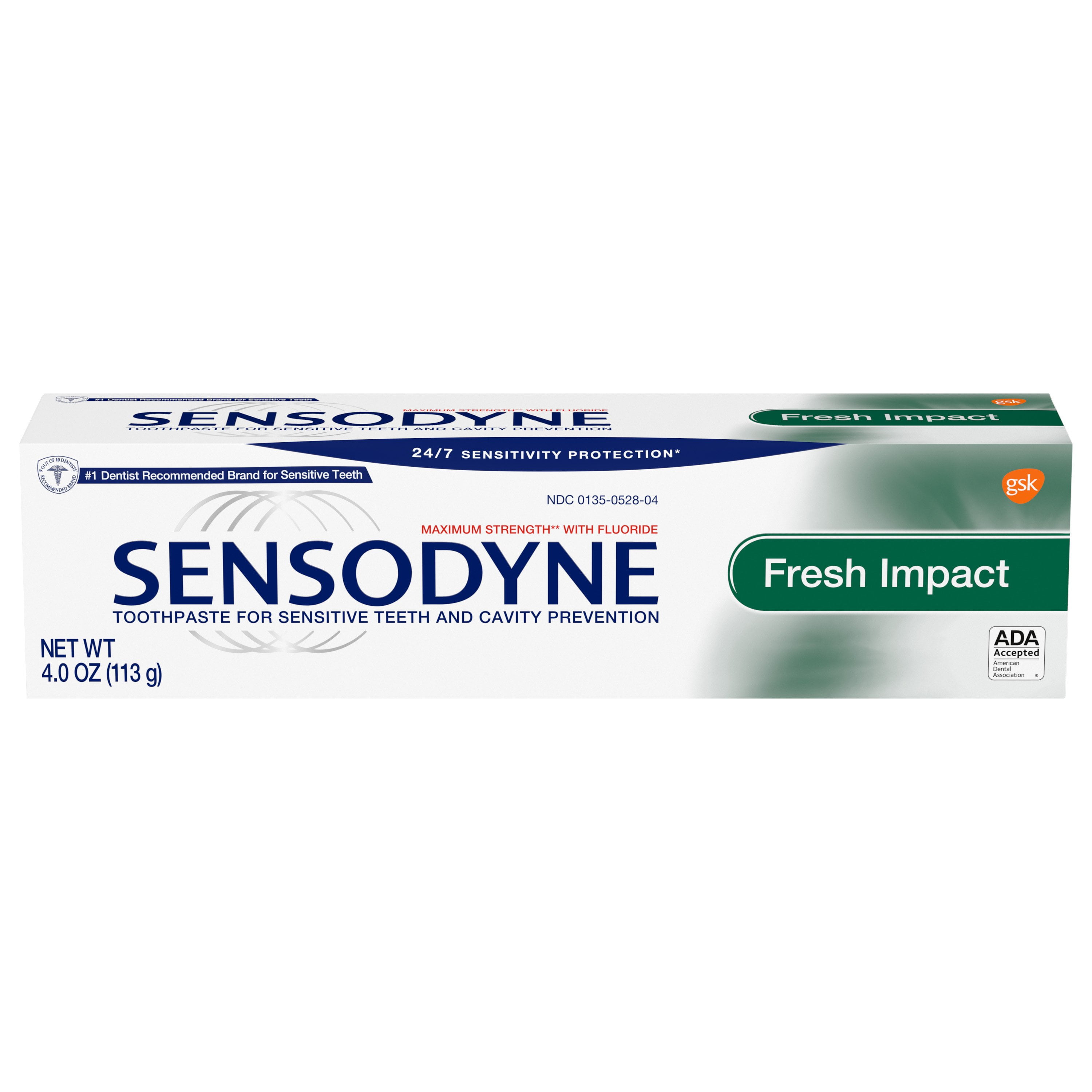 Sensodyne Sensitivity Toothpaste for Sensitive Teeth, Fresh Impact, 4 ...