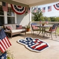 American Flag Door Mat for Independence Day – Soft Plush Entryway ...