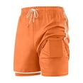 2 in 1 Double Layer Running Shorts for Women High Waisted Gym Short ...