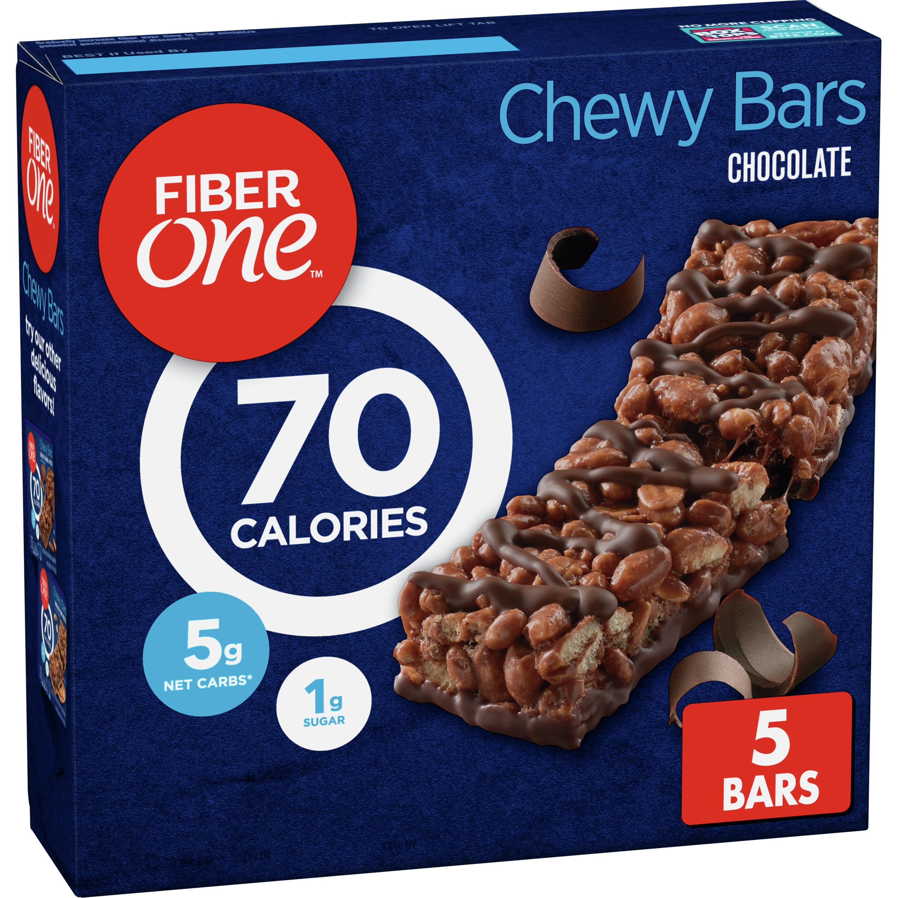 Fiber One 70 Calorie Chewy Snack Bars, Chocolate, 5 ct - Walmart.com