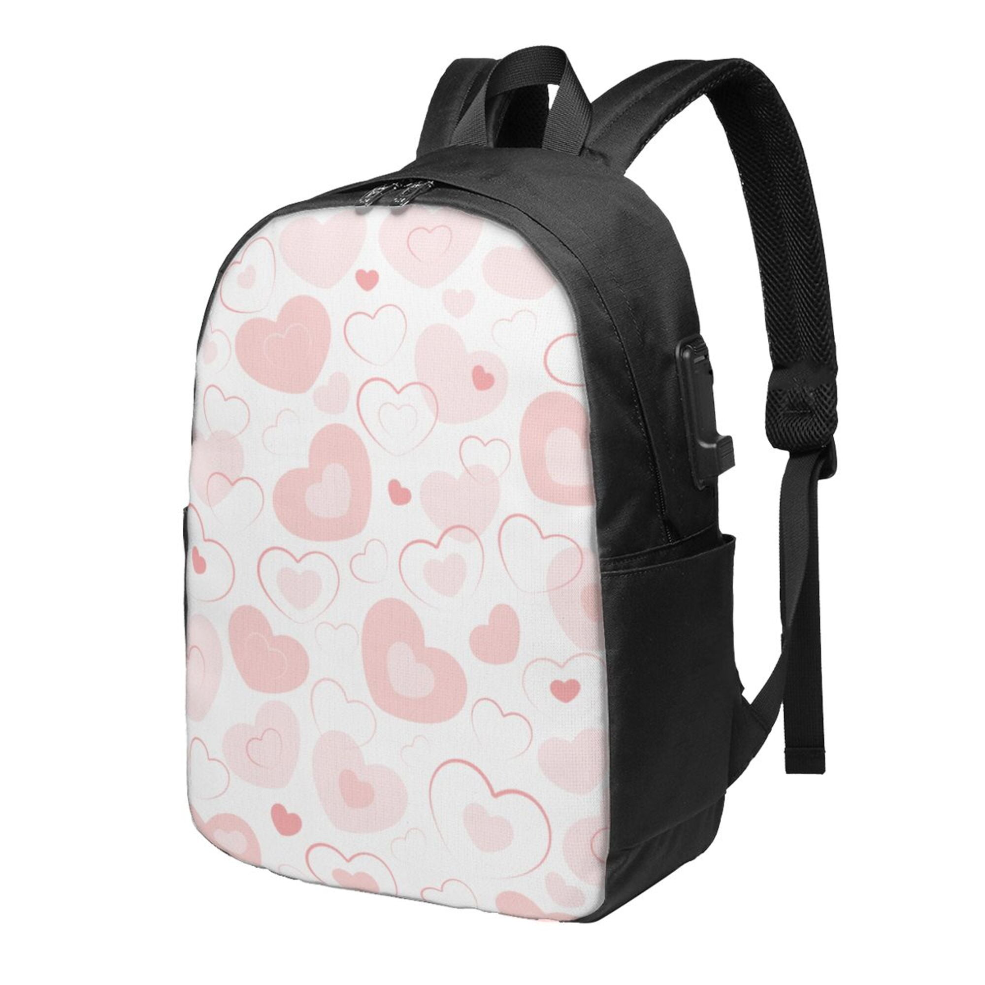 YFYANG 17" Laptop Backpack, Pink Romantic Love Fashion Travel Work ...