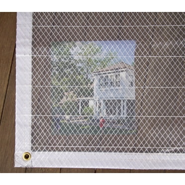 8x8 Ft. Thick Translucent Poly Tarp - 10 MIL, Waterproof, with Grommets ...