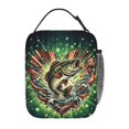 Camo Fish Lunch Bag Insulated Reusable Lunch Box Office Work Travel ...