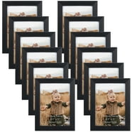 Set of 12, 4x6 Black Picture Frames, Horizontal and Vertical Display ...