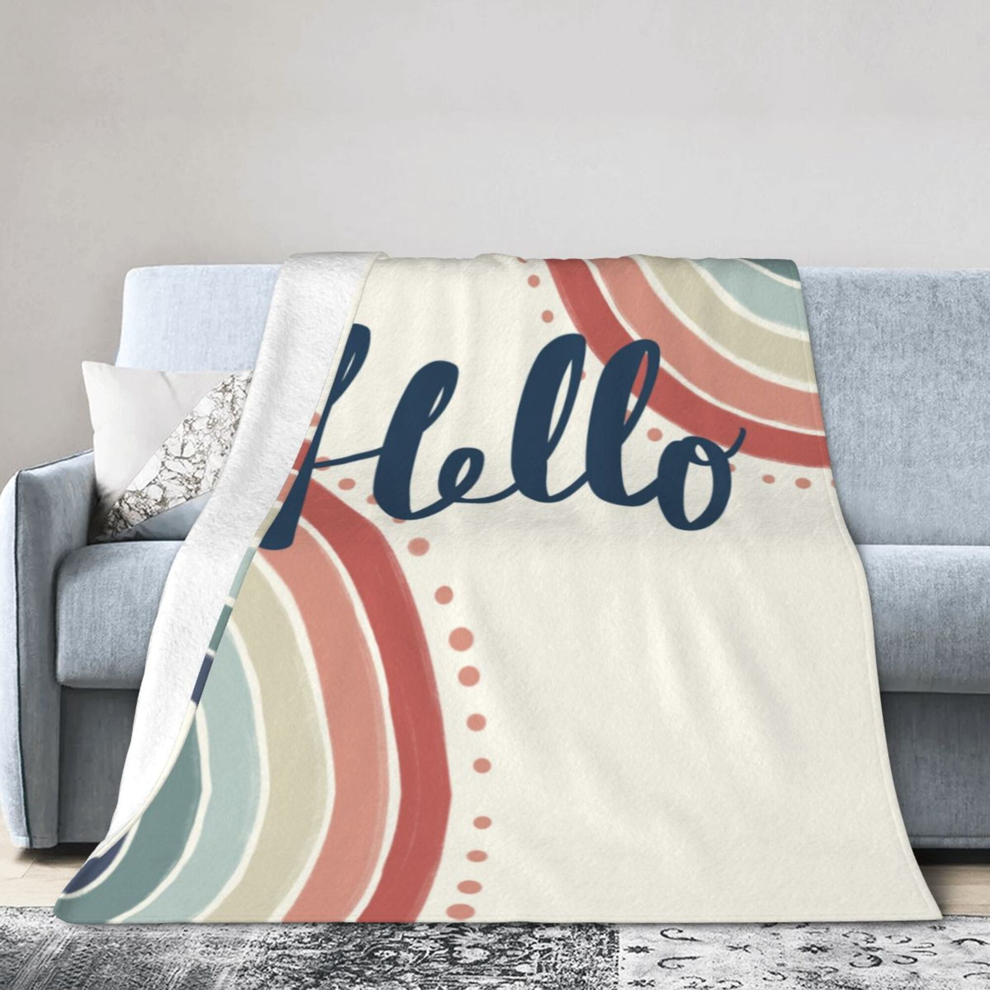 Throw Blanket Rainbow For Couch-Ultra-Soft Micro Fleece Sofa Bed ...