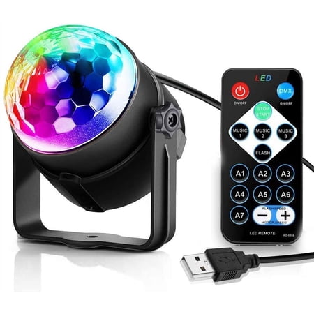 Disco Ball, Party Lights Disco Ball 7 Colors Sound Activated Party ...