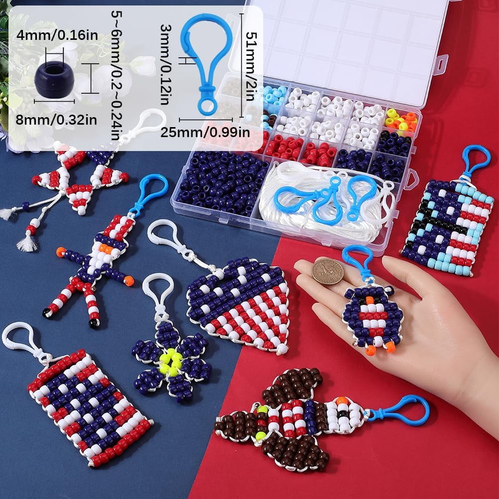 Pony Bead American Flag