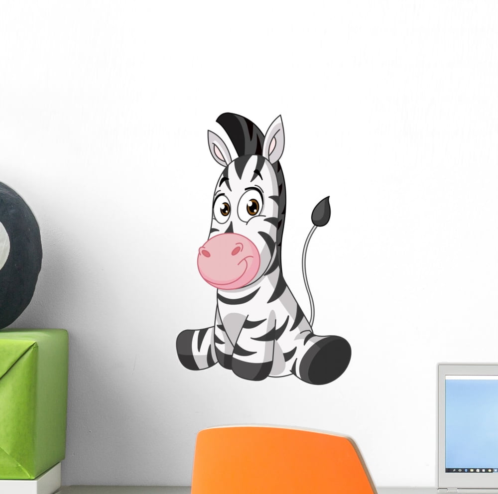 Baby Zebra Wall Decal Sticker by Wallmonkeys Vinyl Peel and Stick ...