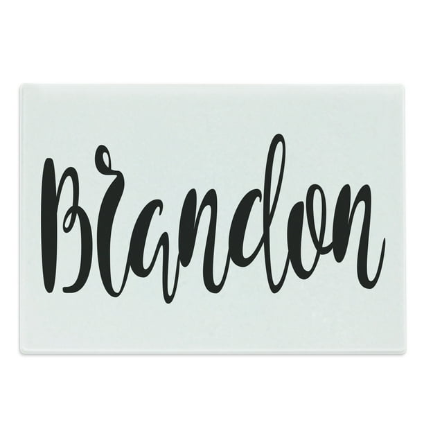 Brandon Cutting Board, Widespread Name Design with Monochrome Letters ...