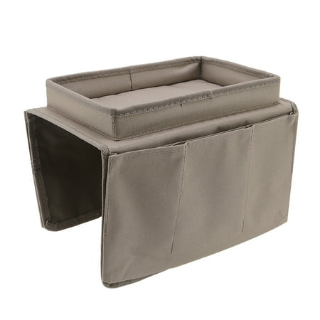 Couch Arm Table, Sofa Tray Side Pockets Foldable Ample Space For Office ...