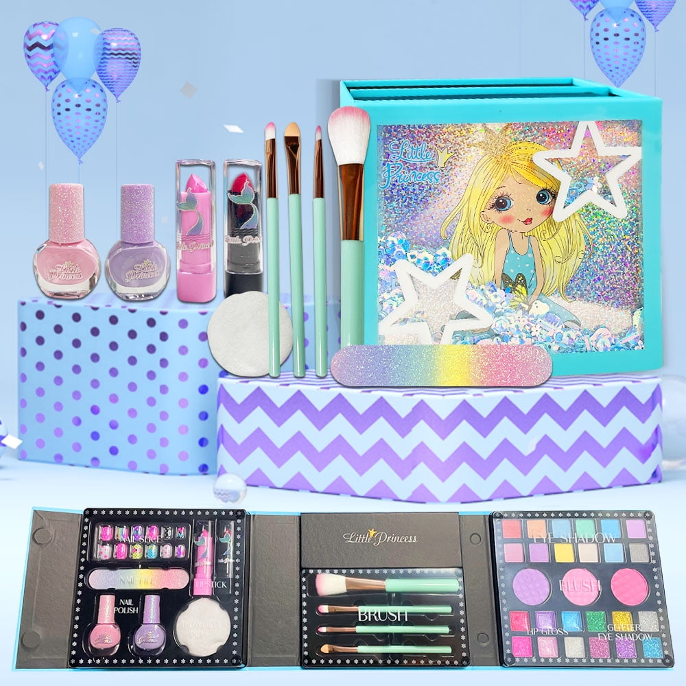 Non Toxic Washable Cosmetic Toy Beauty Set, Real Makeup Kit for Girls ...