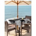 Black Deer Square Outdoor Tablecloth with Umbrella Hole Mountain Forest ...