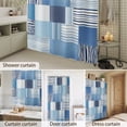 Bathroom Shower Curtain Blue Gradient Color Block Collage Art ...