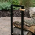 Sunnydaze Indoor/Outdoor Steel Firewood Log Holder - 30" - Black ...