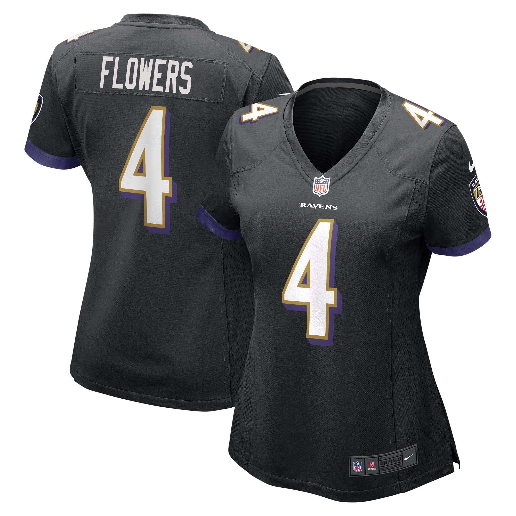 Women's Nike Zay Flowers Black Baltimore Ravens Team Game Jersey ...