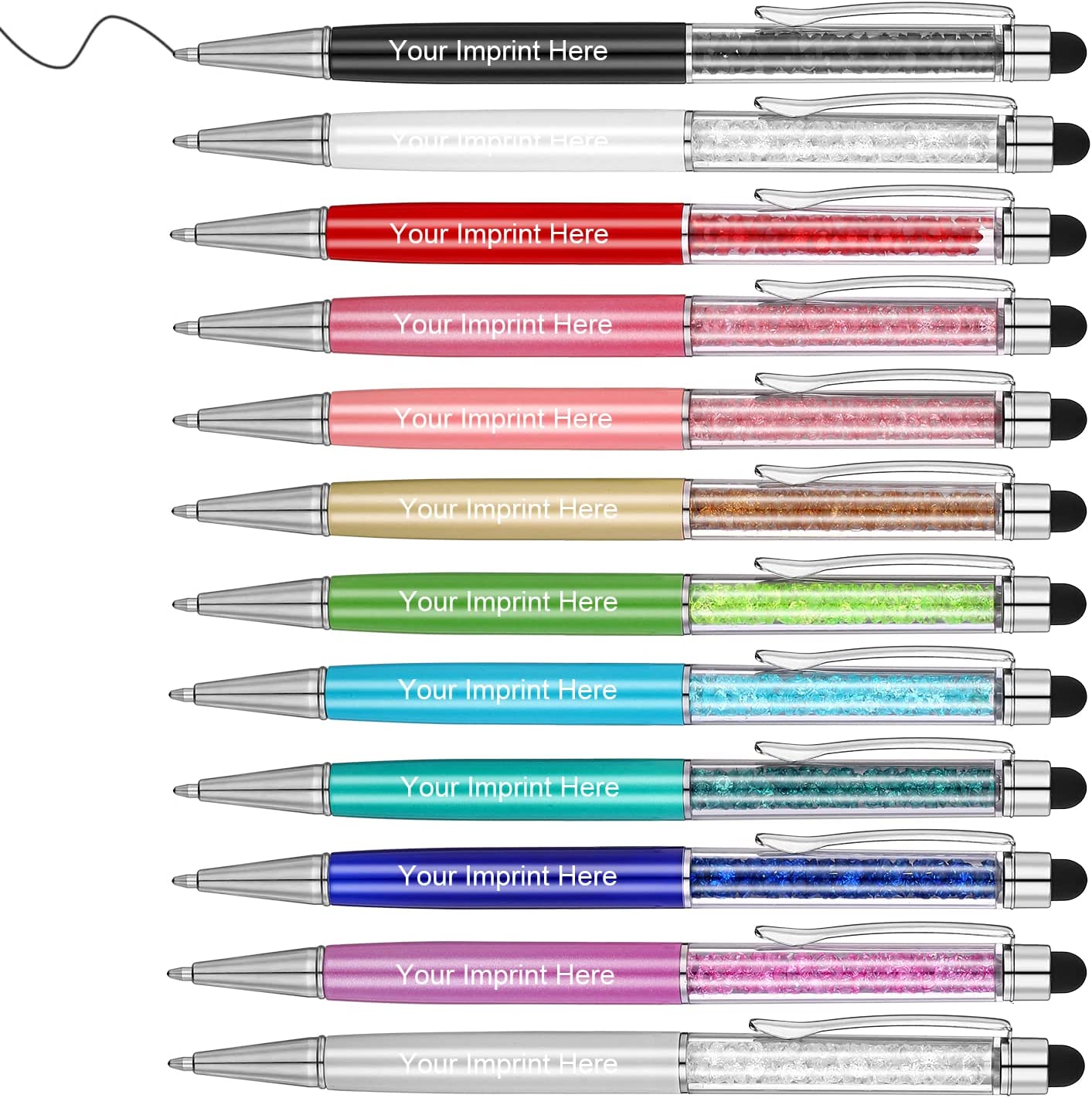 Personalized 2 in 1 Crystal Stylus Pen and Ballpoint Pens with your ...