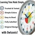 OWLCONIC Telling Time Teaching Clock for Kids, 10 in, Quartz, Modern ...