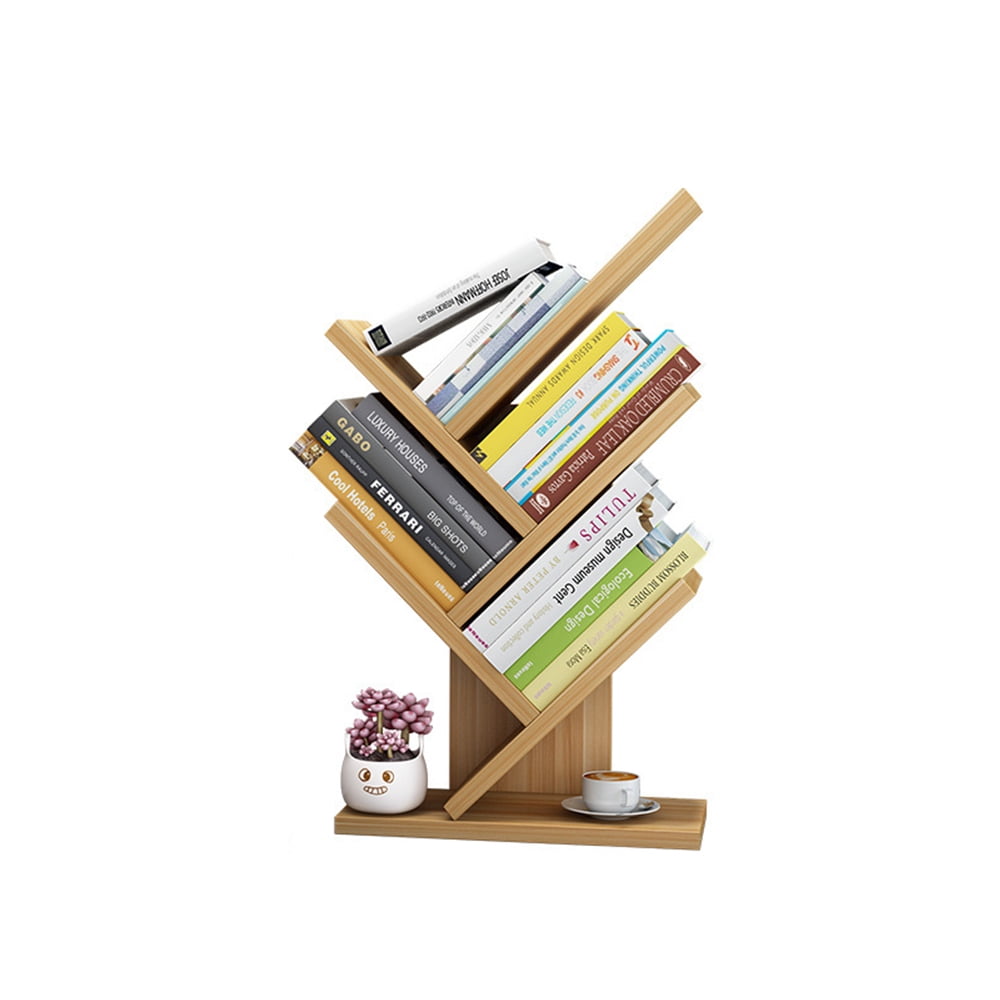 Real Wood Desk Organizer/Book Shelf/File Organizer 5 Tiers Natural Wood ...