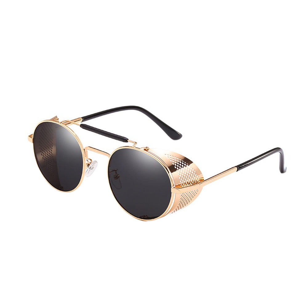 Woman Steampunk Sunglasses Retro Colorful Film Reflective Frog Street