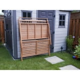 Northbeam Folding Wood Potting Bench with Ample Shelf Space - Brown ...