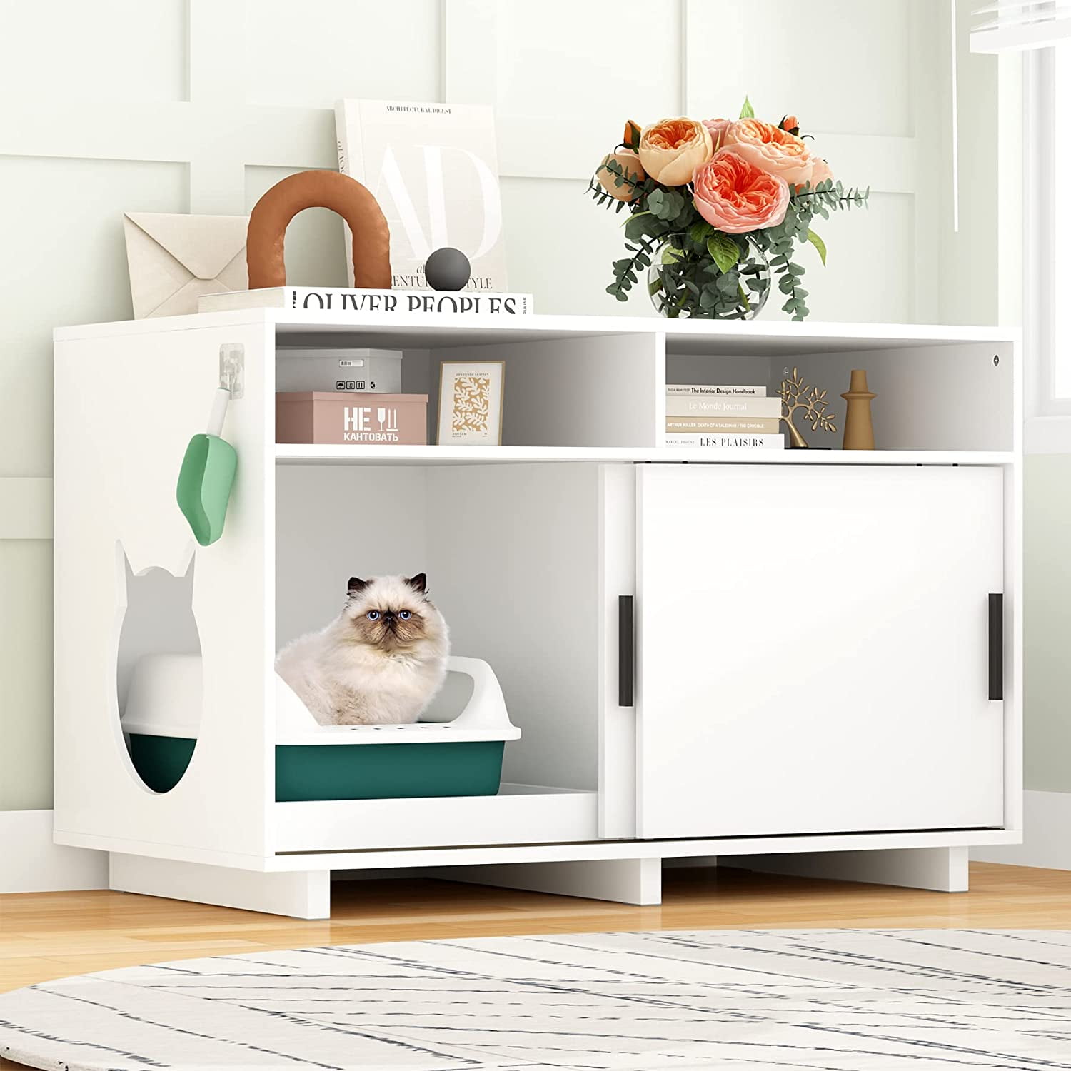 Lovinouse Cat Litter Box Enclosure 36 Double Hidden Litter Box