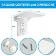 AHGLOP-Metal Outlet Shelf with Built-in Cable Management, No-Drill Wall ...